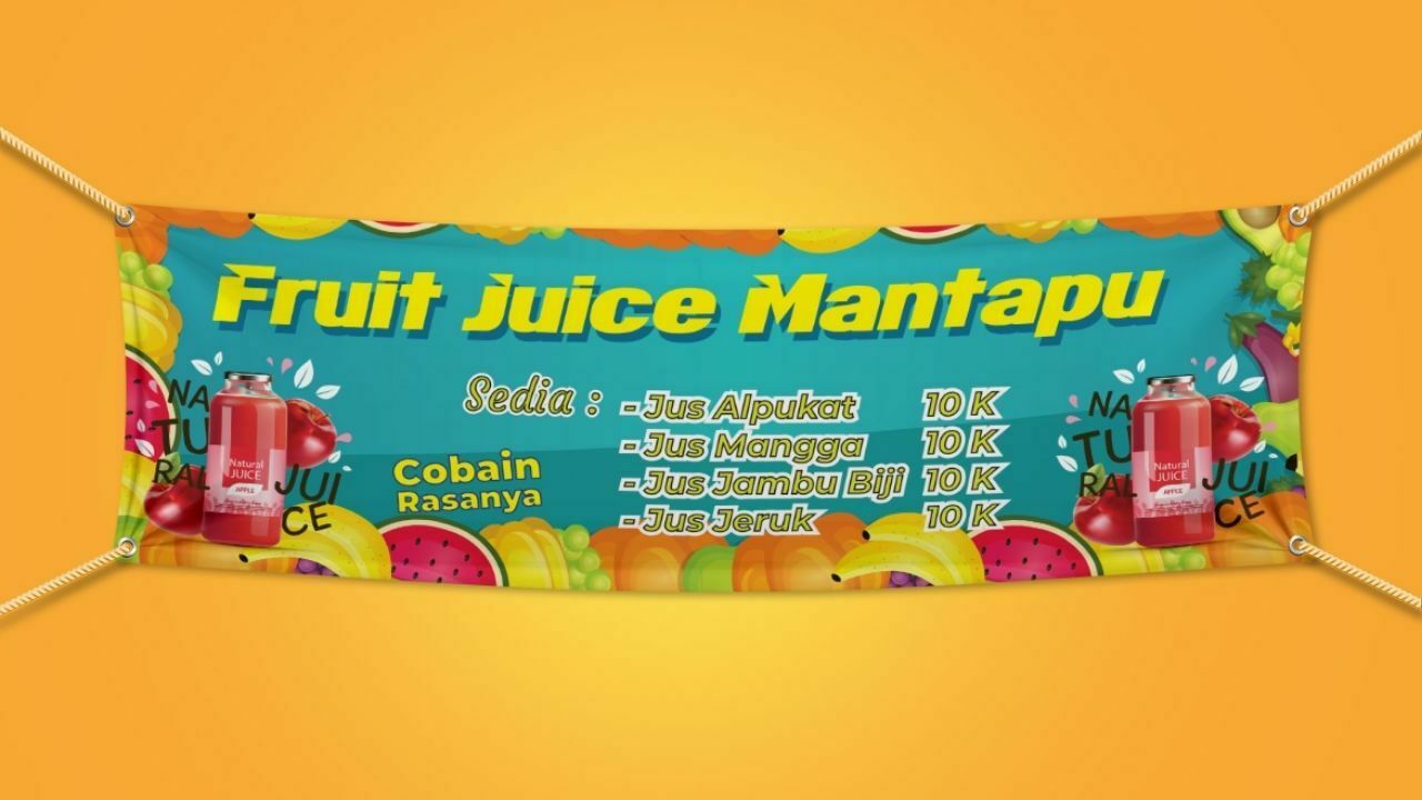 Segar Liatnya! Ikutin 5 Contoh Spanduk Jus Buah Ini Yuk!