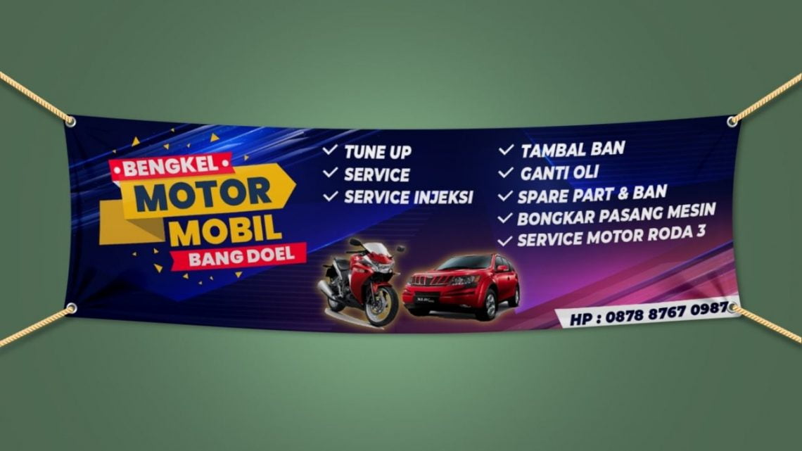 Promosi Itu Mudah ! Liat Deh 5 Contoh Spanduk Bengkel Ini